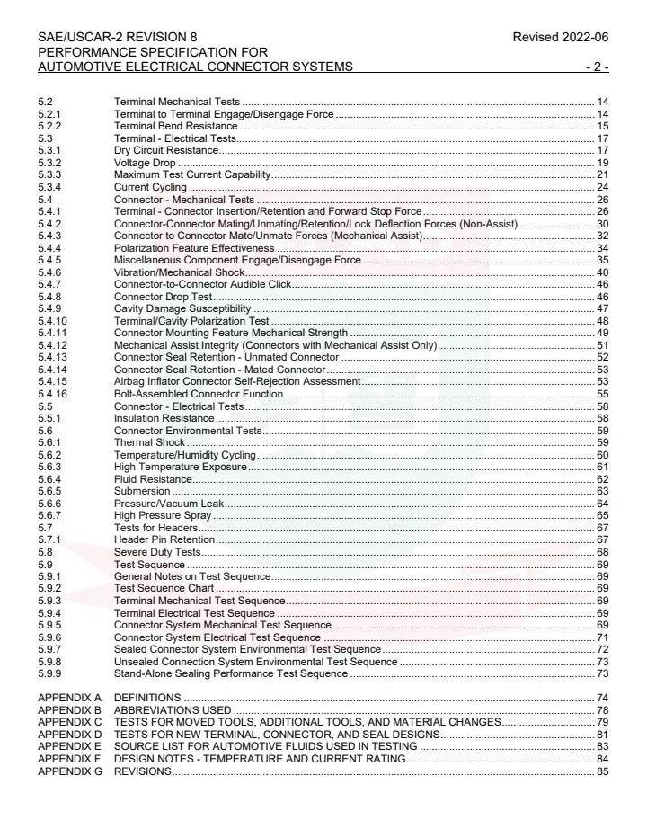 连接器测试 SAE USCAR-2 (Rev 8)2022汽车电连接器系统性能规范_搜狐汽车_搜狐网