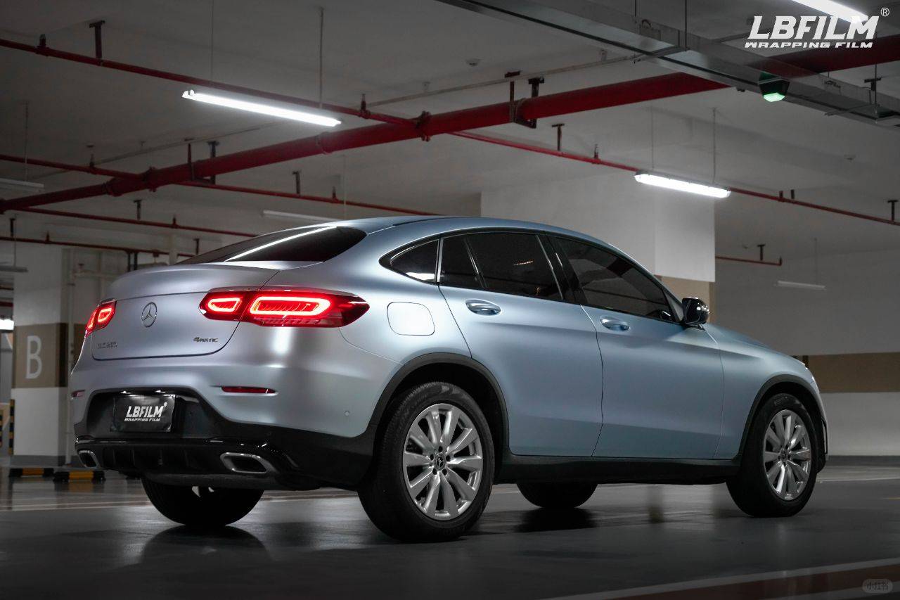 奔驰GLC-LB超亚纳米蓝改色膜,这款小清新的浅蓝色调_搜狐汽车_搜狐网