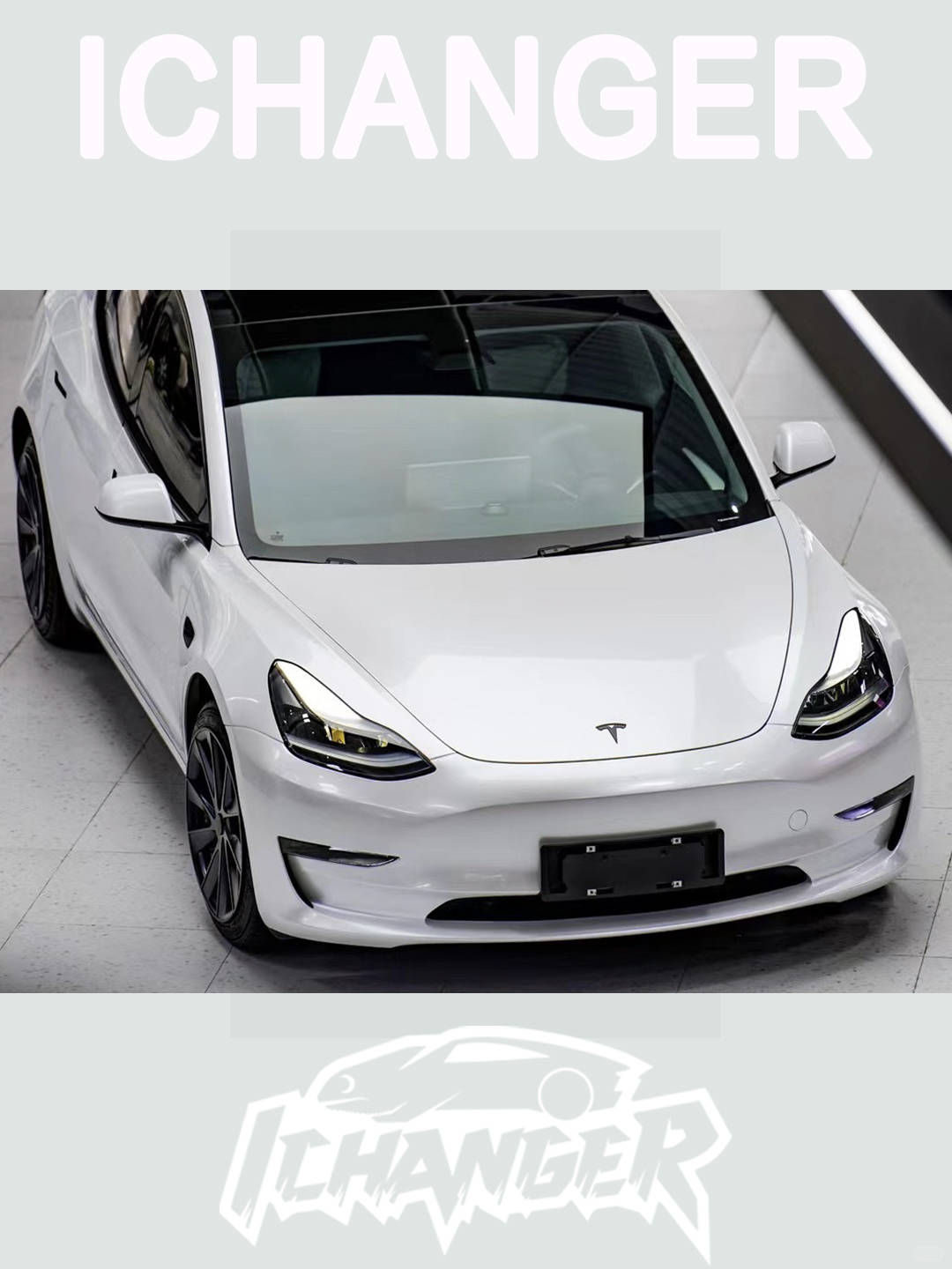 特斯拉Model 3-ICR雪山白改色膜,增添了一份清新与纯洁_搜狐汽车_搜狐网