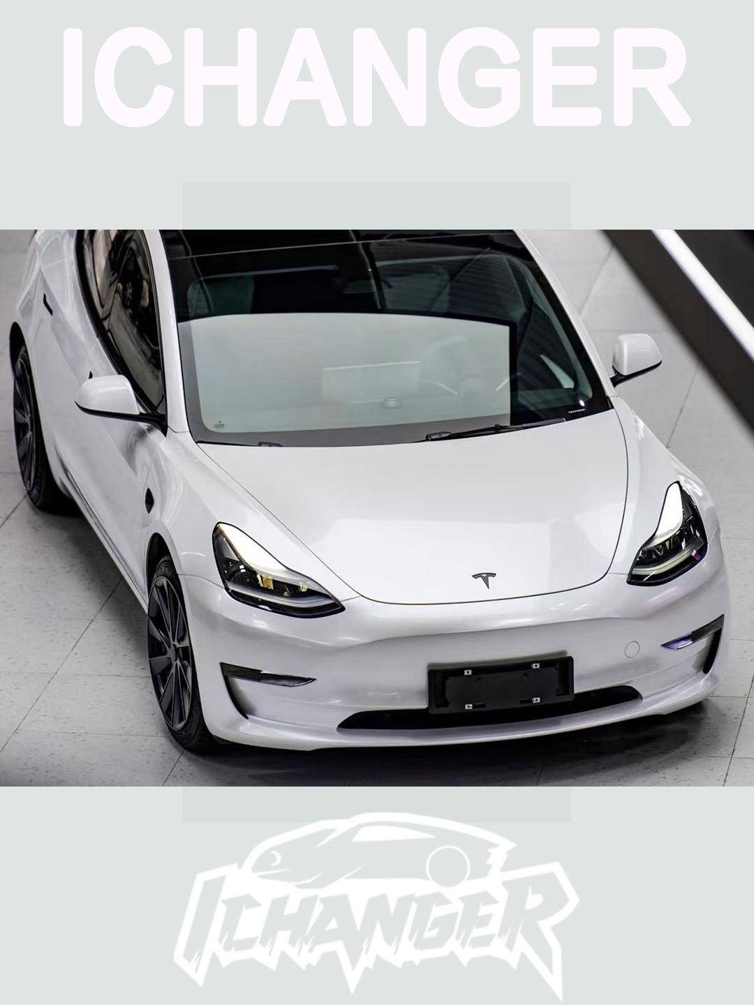 特斯拉 Model 3-ICR雪山白改色膜,简约与高雅_搜狐汽车_搜狐网