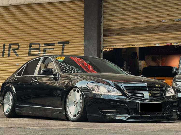黑色风格 奔驰S级改装AIRBFT空气悬挂案例_搜狐汽车_搜狐网