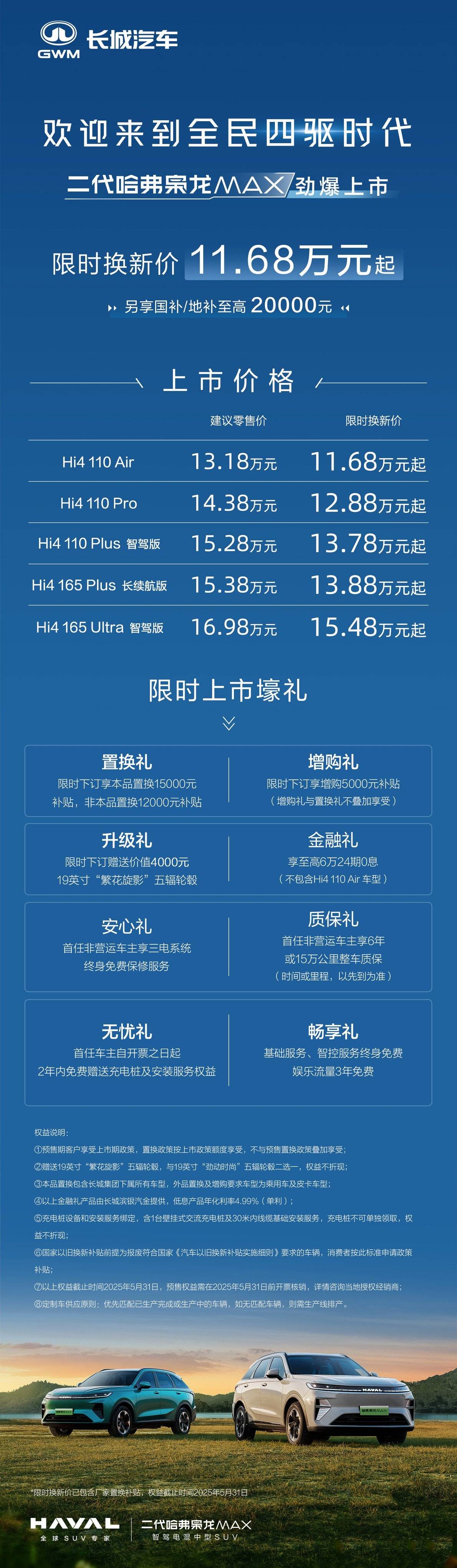 诚意之作！标配Hi4 二代哈弗枭龙MAX上市，限时换新价11.68万元起_搜狐汽车_搜狐网