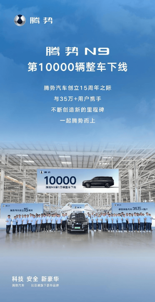 豪华 SUV 典范！腾势 N9 第 10000 辆成功下线_搜狐汽车_搜狐网