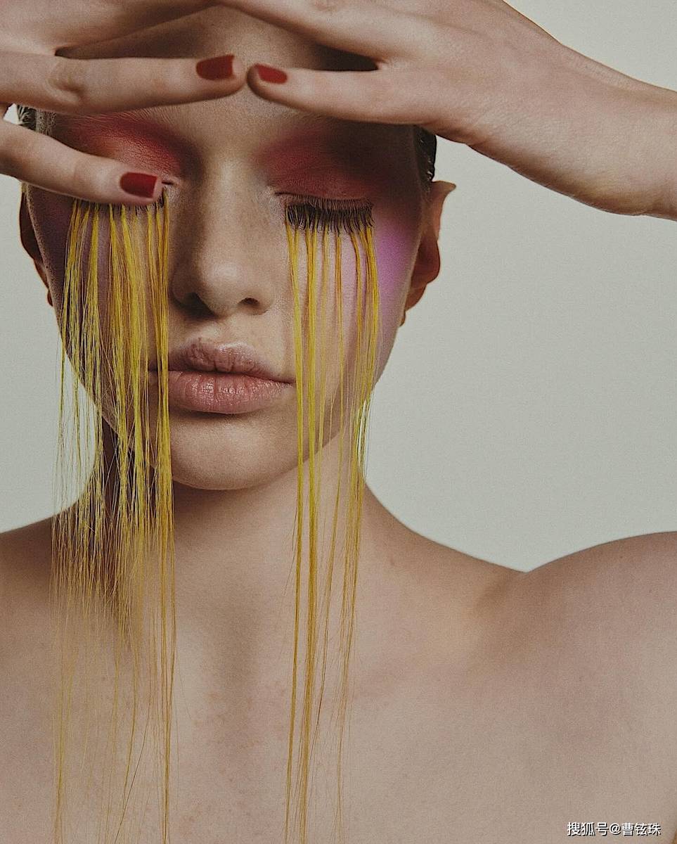 英国模特艾拉·加斯金，抽象美妆时尚摄影