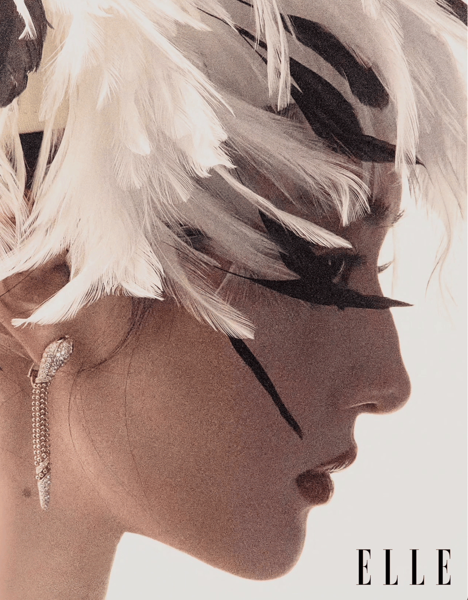 刘亦菲ELLE3月开季刊封面，黑纱缱绻亦藏铠甲，玫瑰盛放不减锋芒