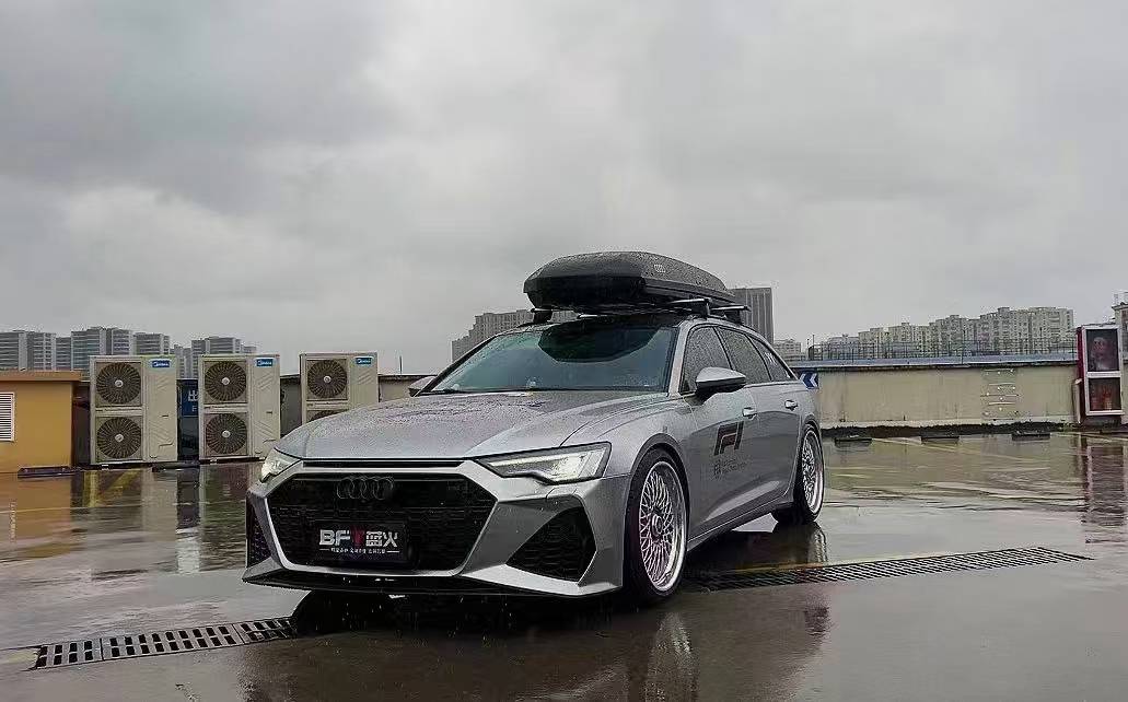 奥迪A6旅行版气动避震改装：AIRBFT低趴风格来袭_搜狐汽车_搜狐网