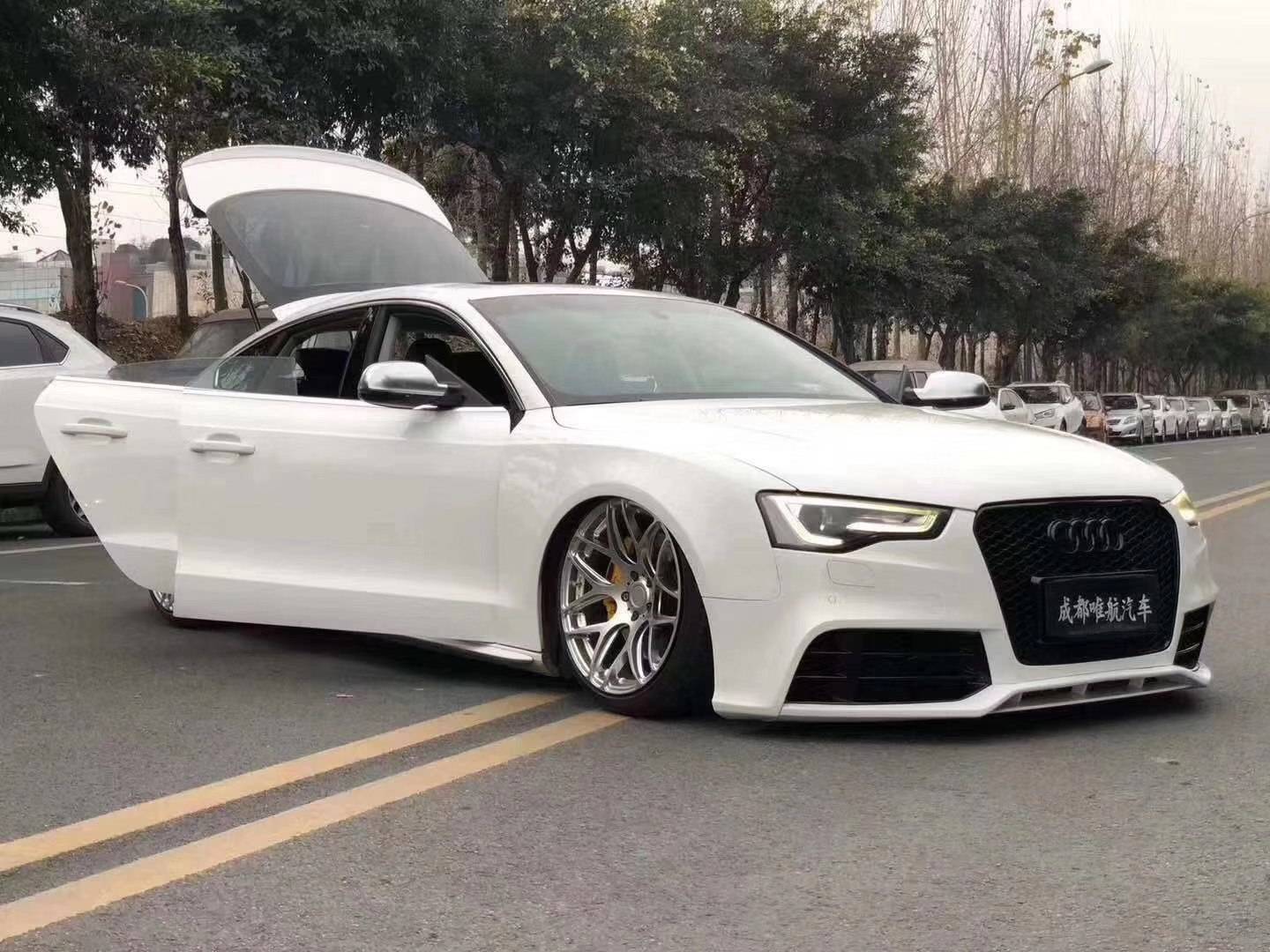 跟随白色奥迪 A5，踏上 AIRBFT 气动避震的潮流改装之旅_搜狐汽车_搜狐网