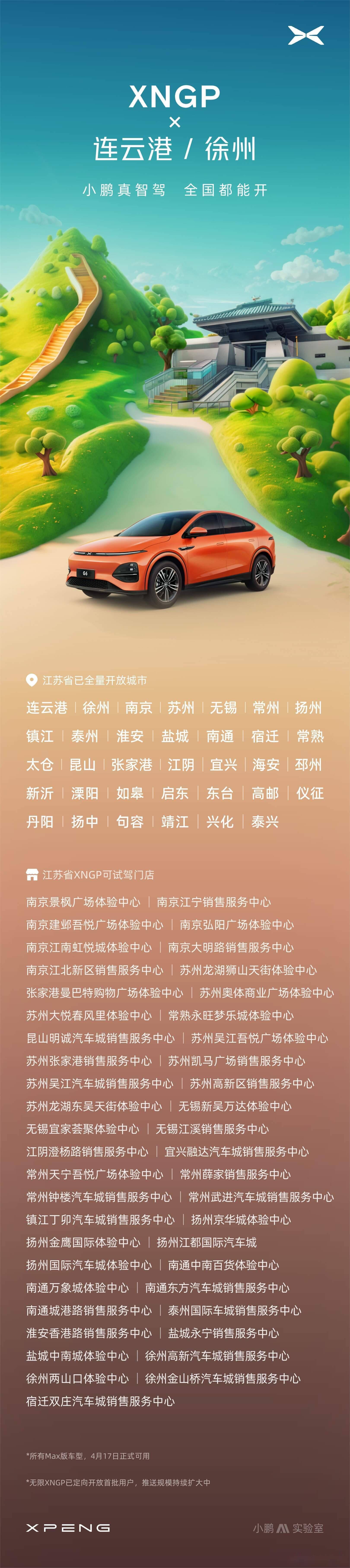 小鹏 XNGP 城市智驾开通连云港、徐州两城，里程扩增 28000 公里_搜狐汽车_搜狐网