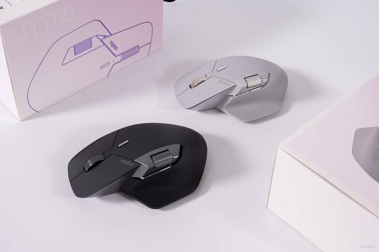 雷柏MT760&MT760 mini多模无线鼠标上手体验：无线办公新标杆，续航跨屏两不误！_用户_按键_滚轮