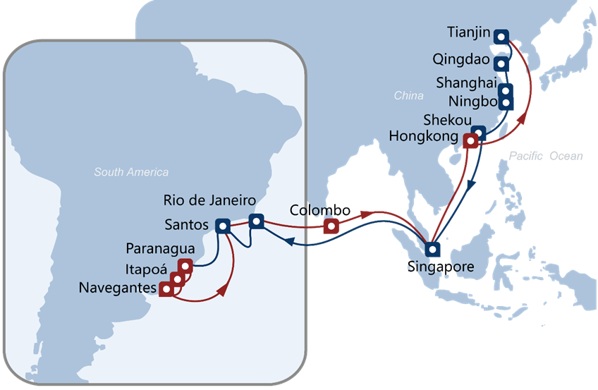 中远海控：升级优化远东南美东(ESA2/ESA)航线_服务_海运_天津