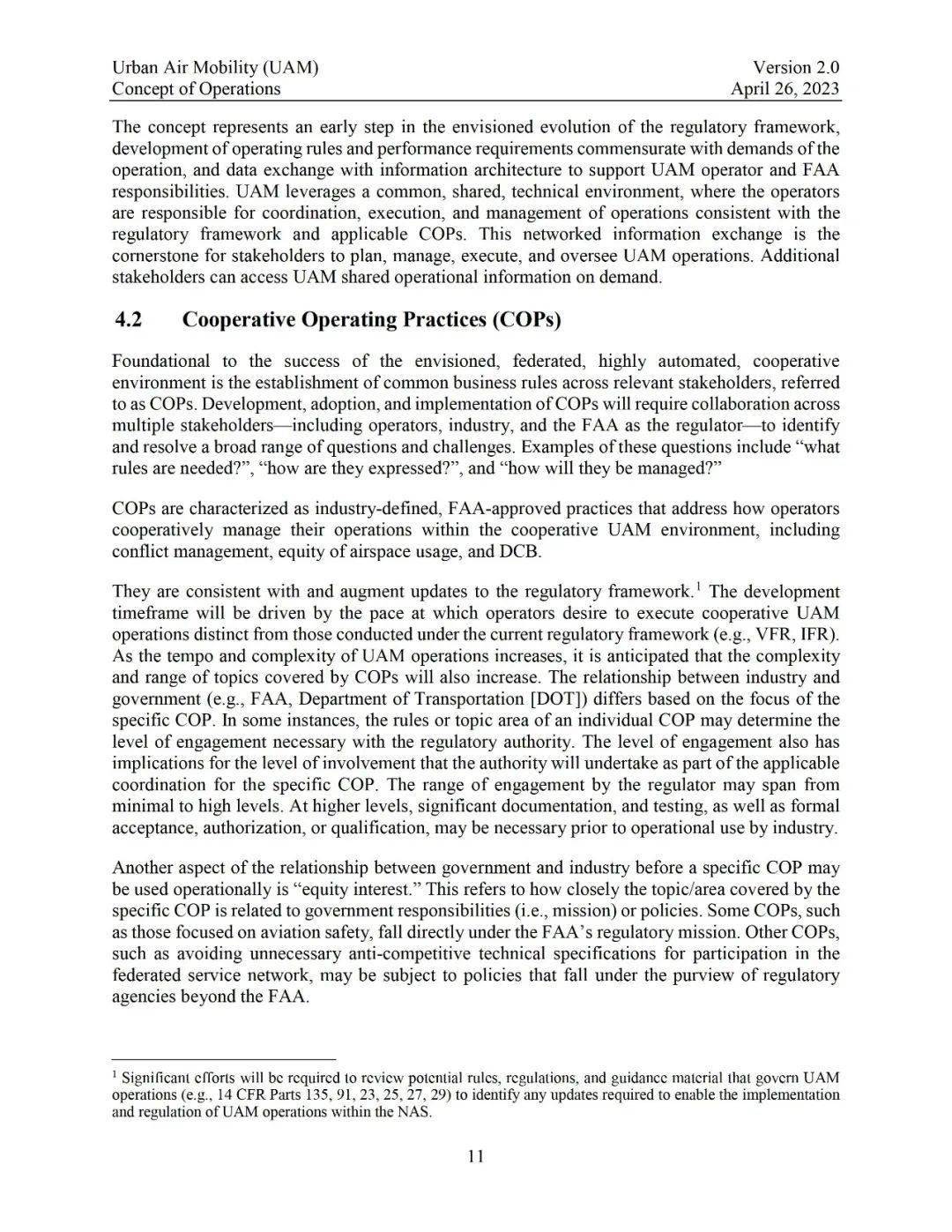 美国联邦航空管理局：城市空中交通 (UAM) 运营概念V2.0（英）_操作_环境_支持