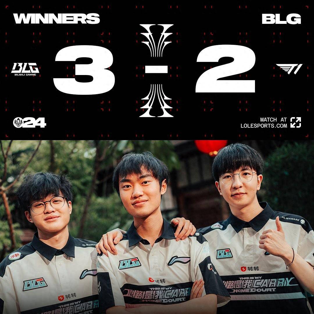 LOL-MSI：神“Bin”天降！BLG 3-2淘汰T1晋级MSI总决赛_比赛_Xun_下路