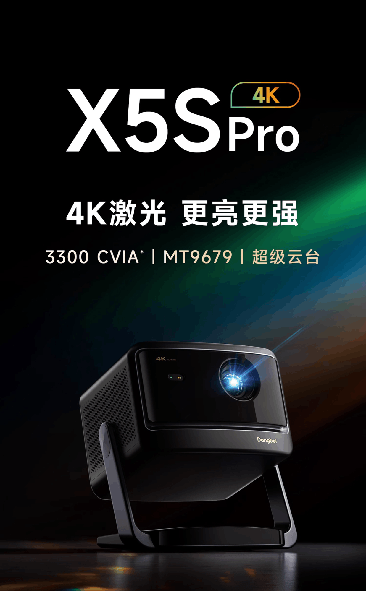 万元以下无对手！当贝X5S Pro激光云台投影今日预售_支持_功能_芯片