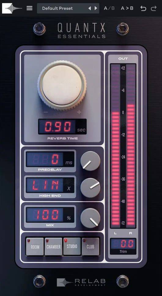 Relab Development 发布 QuantX Essentials 精简版混响效果器插件_硬件_广告_单元