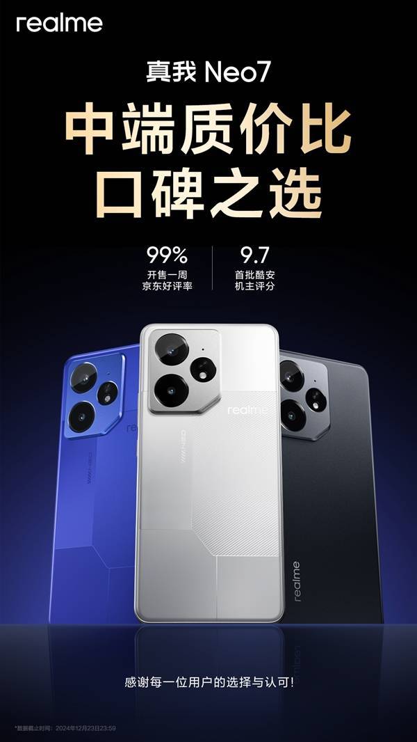 真我Neo7首发一周好评如潮，天玑9300+中端机皇实至名归！_realme_游戏_方面