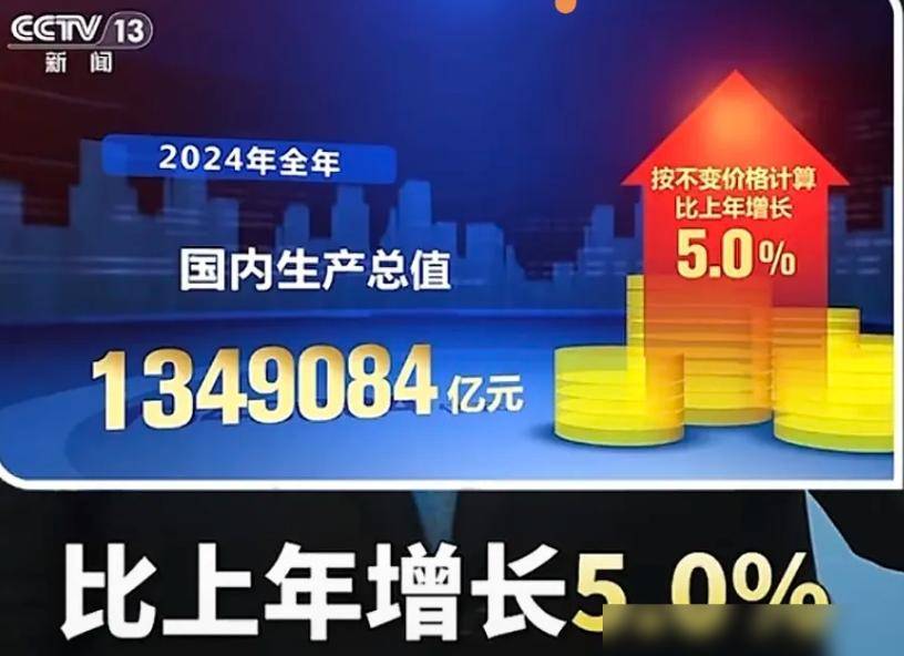2024年我国的国内生产总值达到了1349084亿元，较去年增长了5%_民众_劳动者_钱袋子