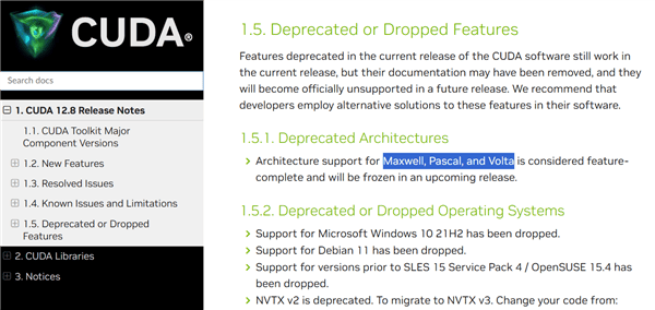 NVIDIA CUDA 12.8后，Maxwell、Pascal、Volta架构将止步不前？_驱动_开发包_用户