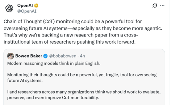 OpenAI发布CoT监控，增强AI Agent自主能力_推理_模型_过程